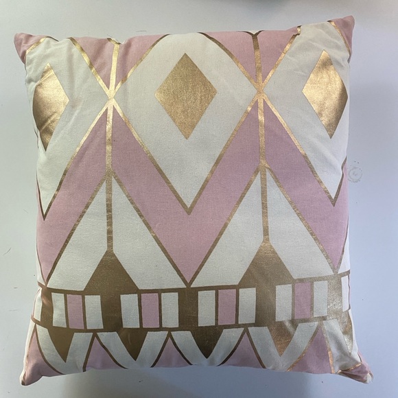 Rachel Kate | Bedding | Pair 2x20 Rachel Kate Decorative Pink And Gold ...